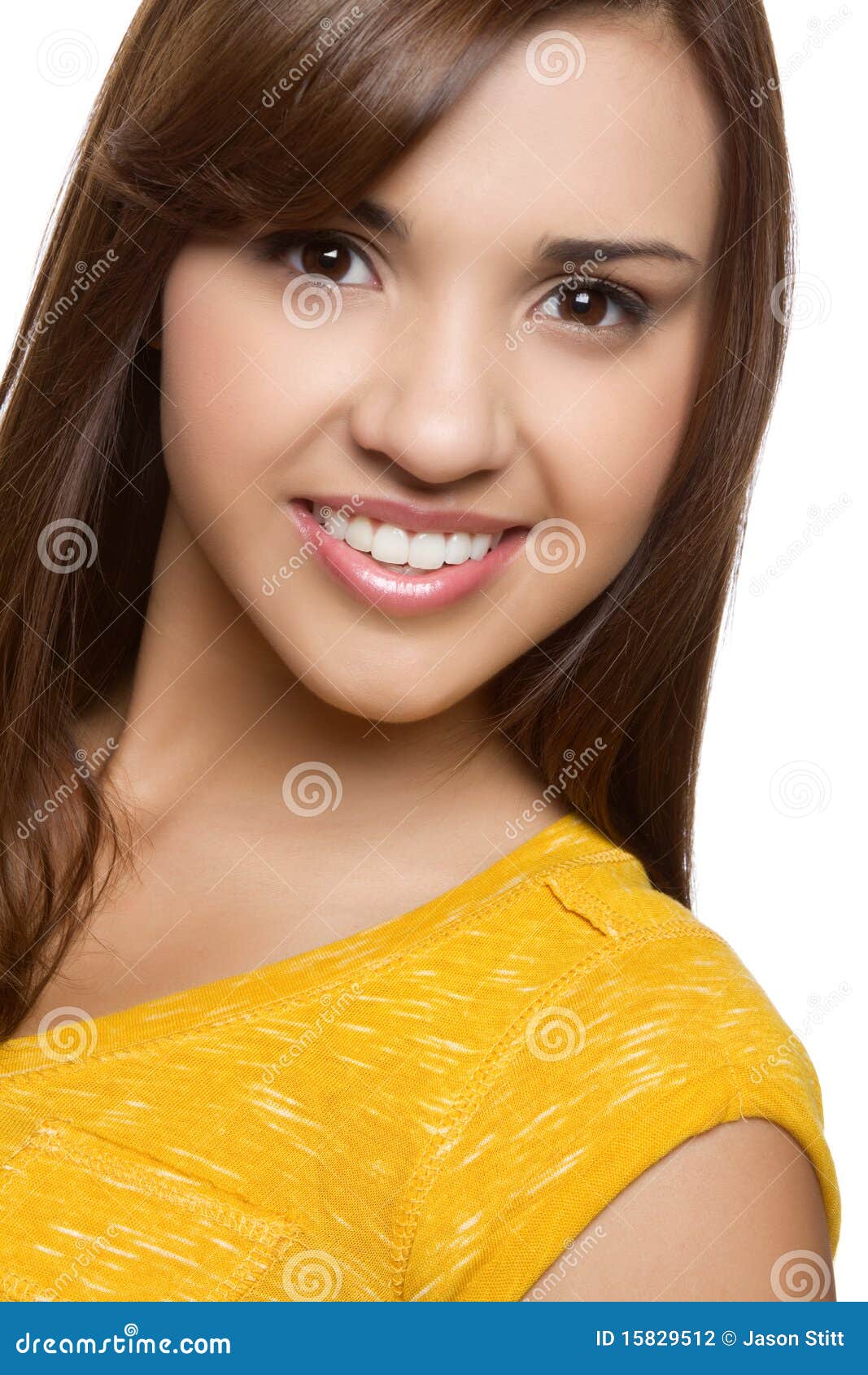 Smiling Girl stock photo. Image of portrait, closeup - 15829512