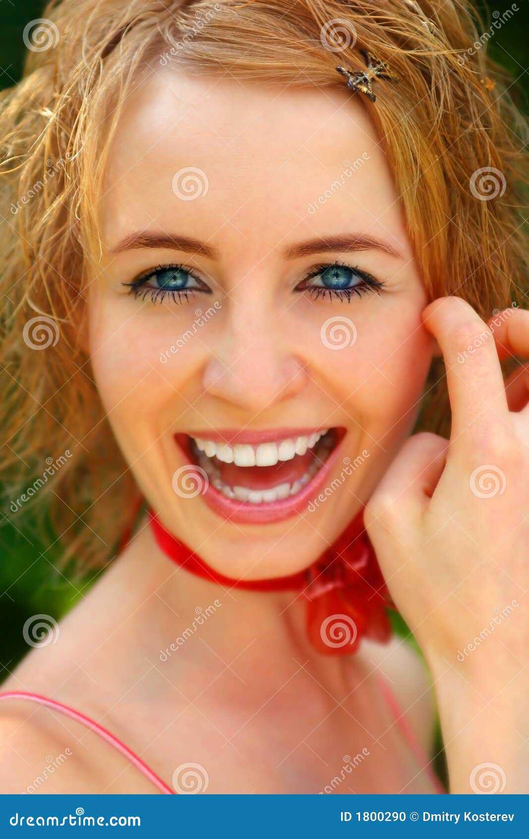Smiling Girl stock photo. Image of lying, blond, elegance - 1800290