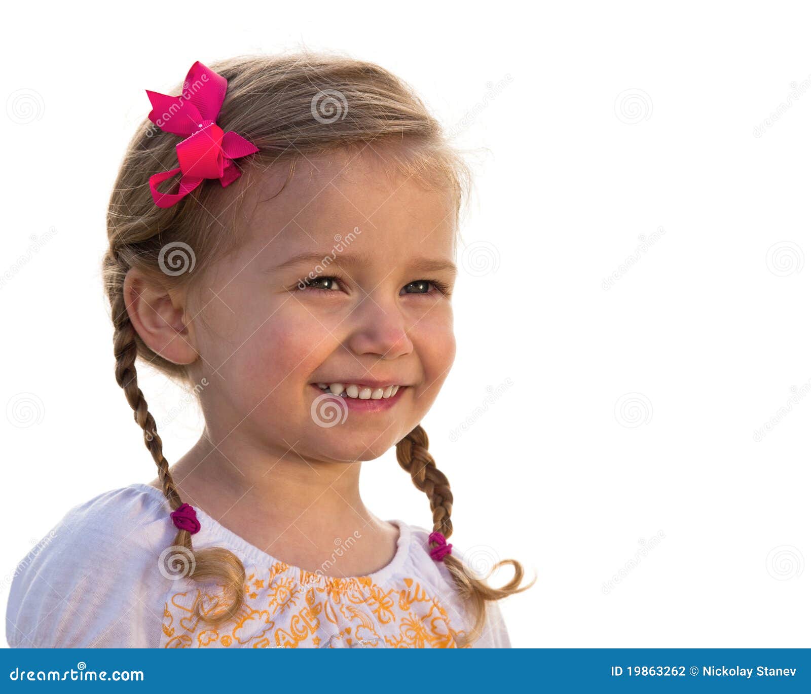 Smiling Girl stock photo. Image of isolated, hair, female - 19863262