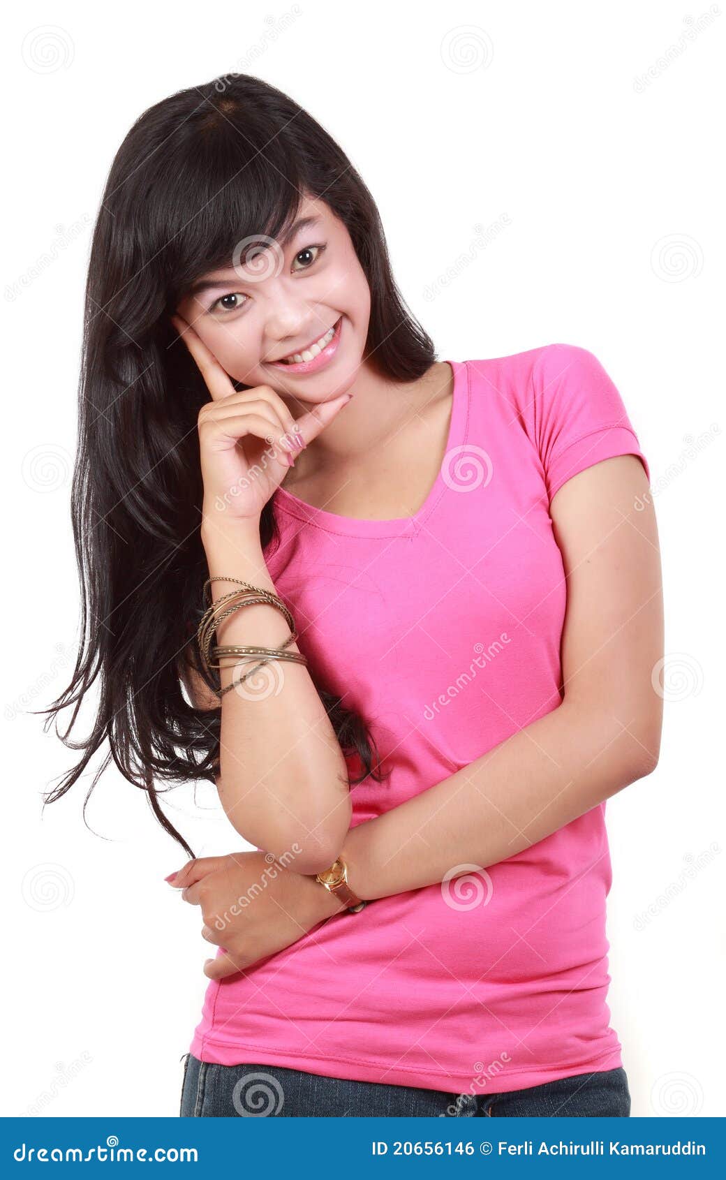 Smiling girl stock photo. Image of person, female, adult - 20656146