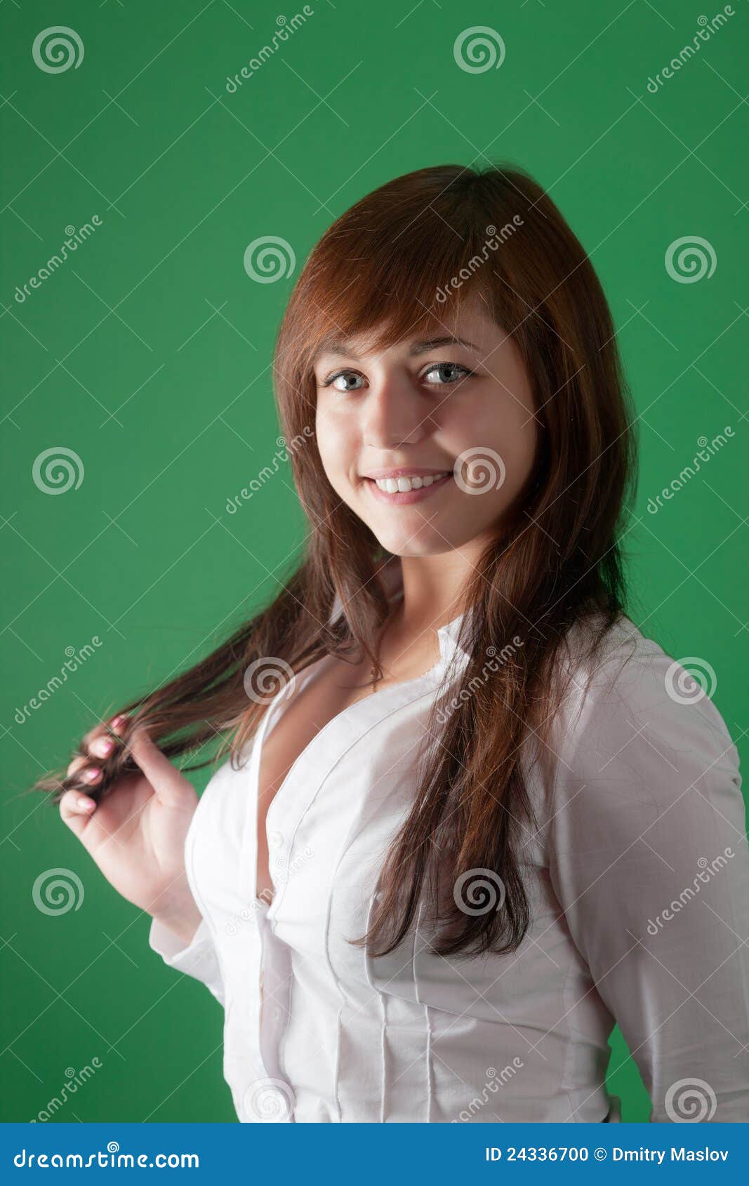 The smiling girl stock photo. Image of portrait, eyes - 24336700