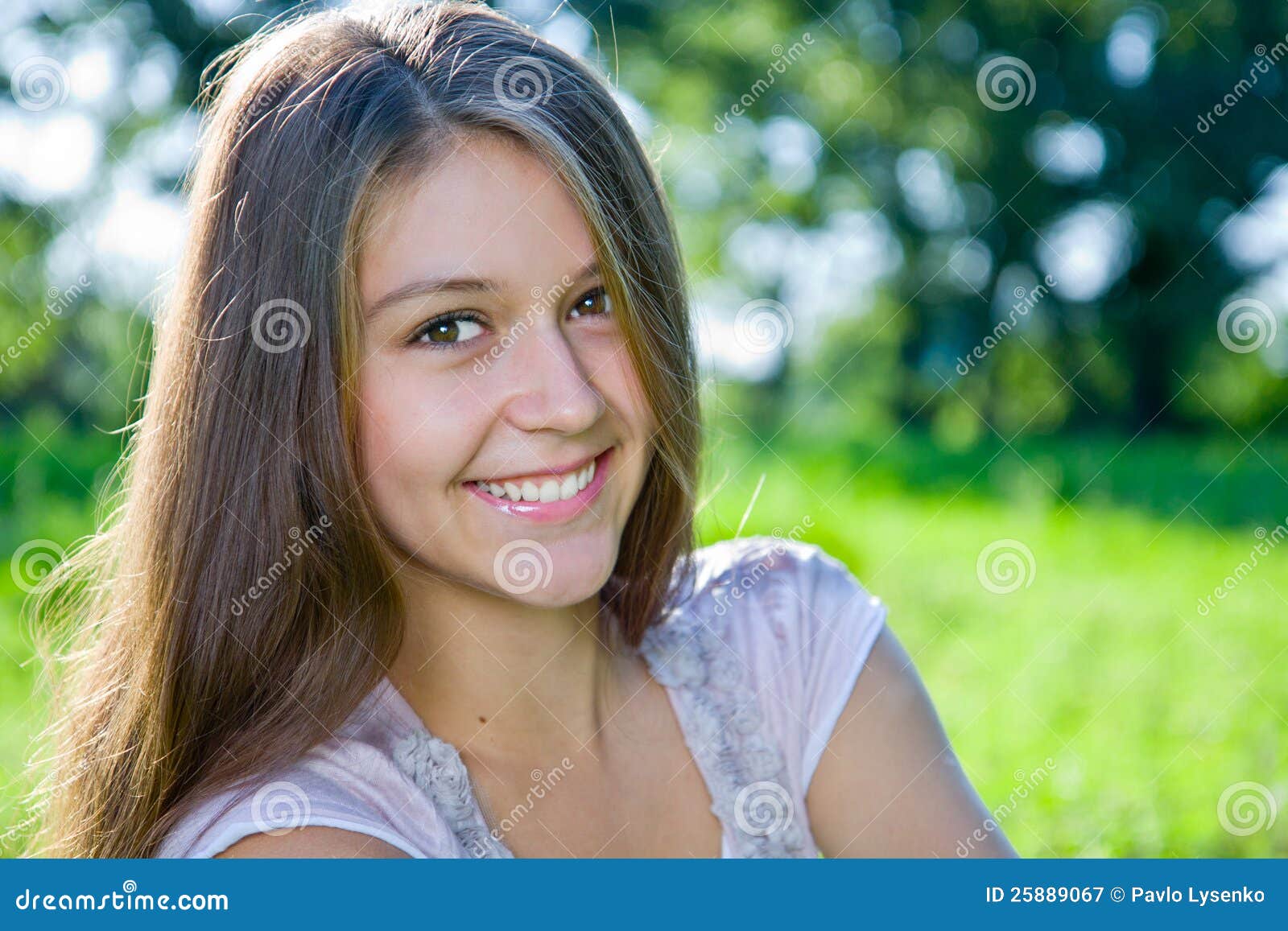 Smiling girl stock image. Image of head, expressing, happiness - 25889067