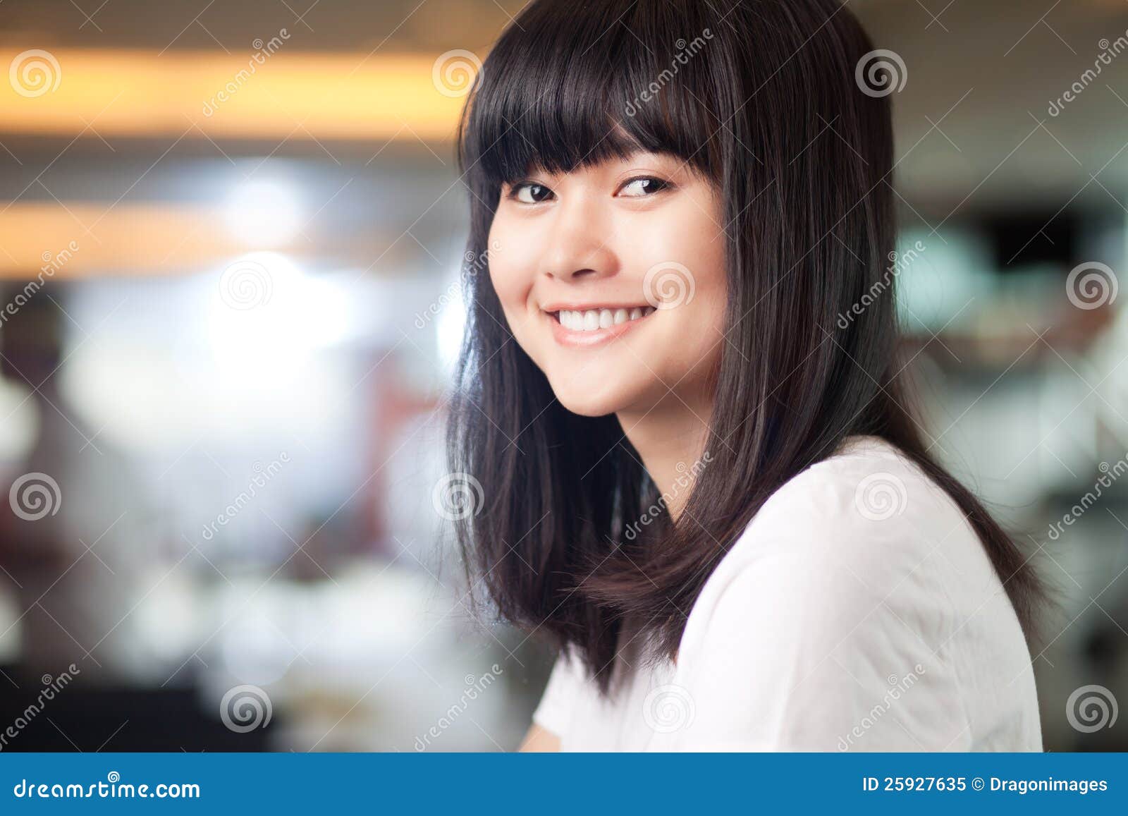 Smiling girl stock image. Image of casual, look, sweet - 25927635