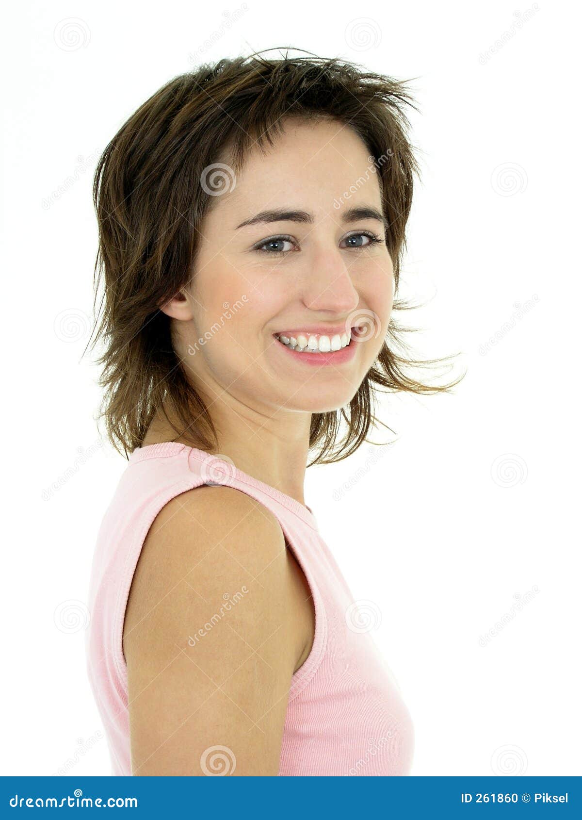 Smiling girl stock photo. Image of looking, person, face - 261860