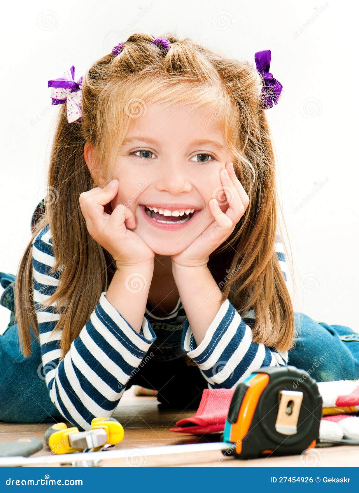 Smiling girl stock photo. Image of service, caucasian - 27454926