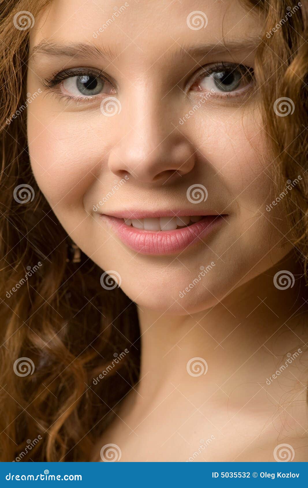 Smiling girl stock photo. Image of beautiful, glare, hairstyle - 5035532