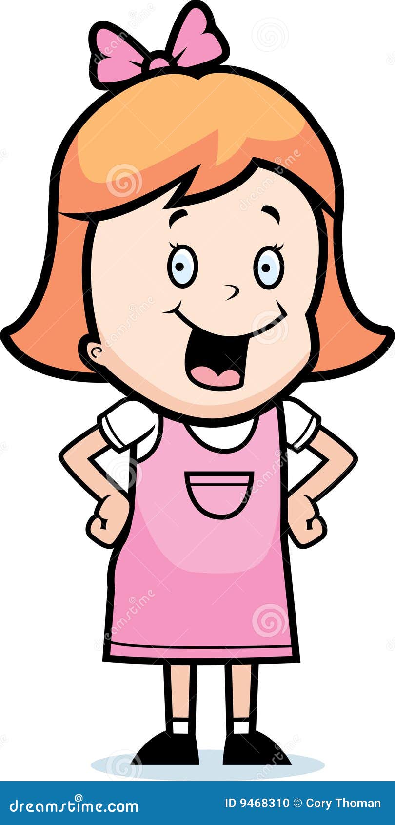 Smiling Girl stock vector. Illustration of standing, child - 9468310