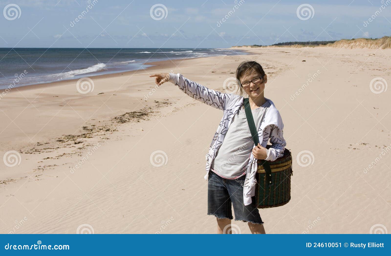 Smiling girl at the Beach stock image. Image of girl - 24610051