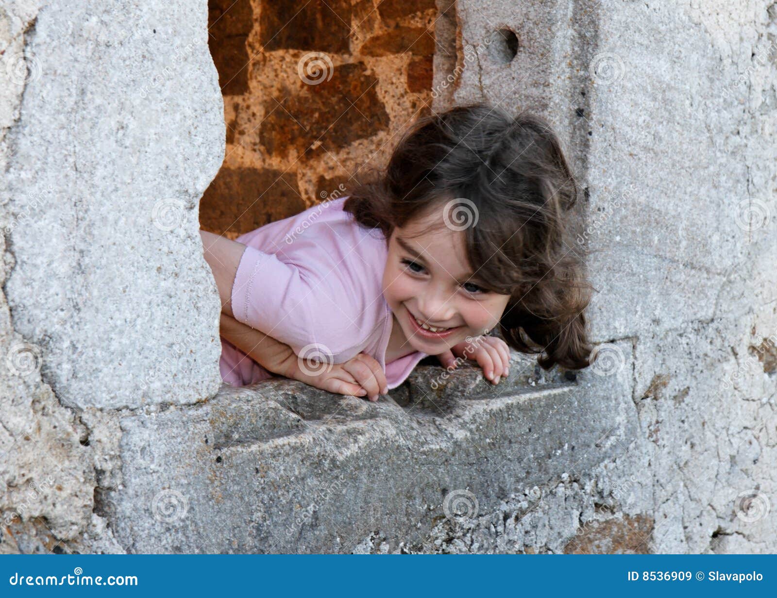 Castle Window In A Medieval Style. Double Arched Window On A Facade Of ...