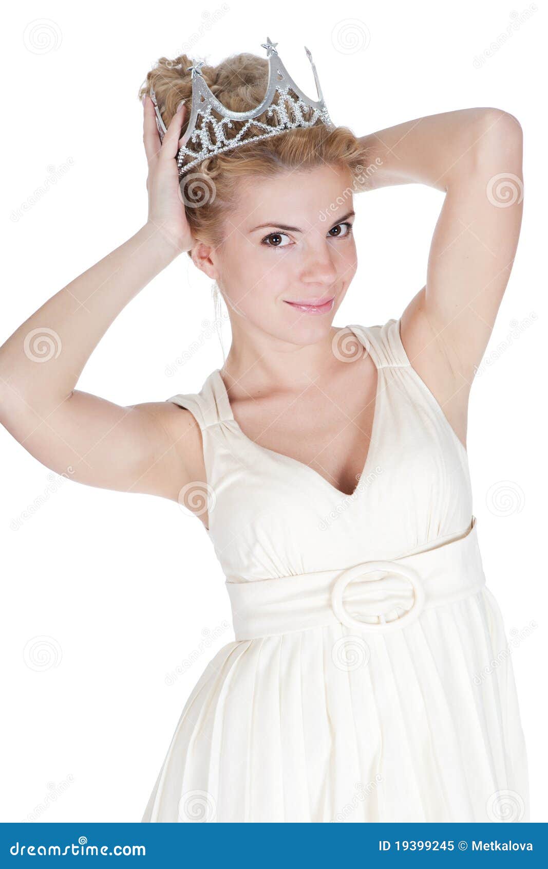 Smiling girl with crown stock image. Image of alluring - 19399245