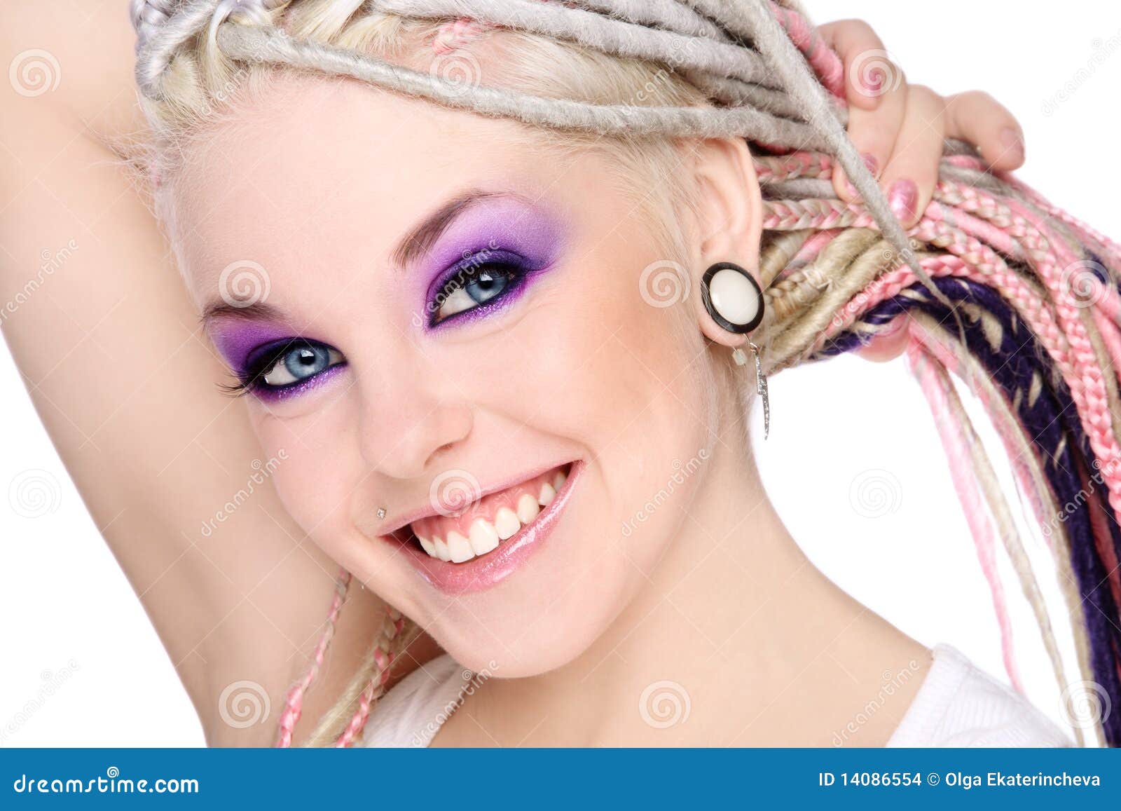 Smiling girl with dreads stock photo. Image of girl, diversity - 14086554