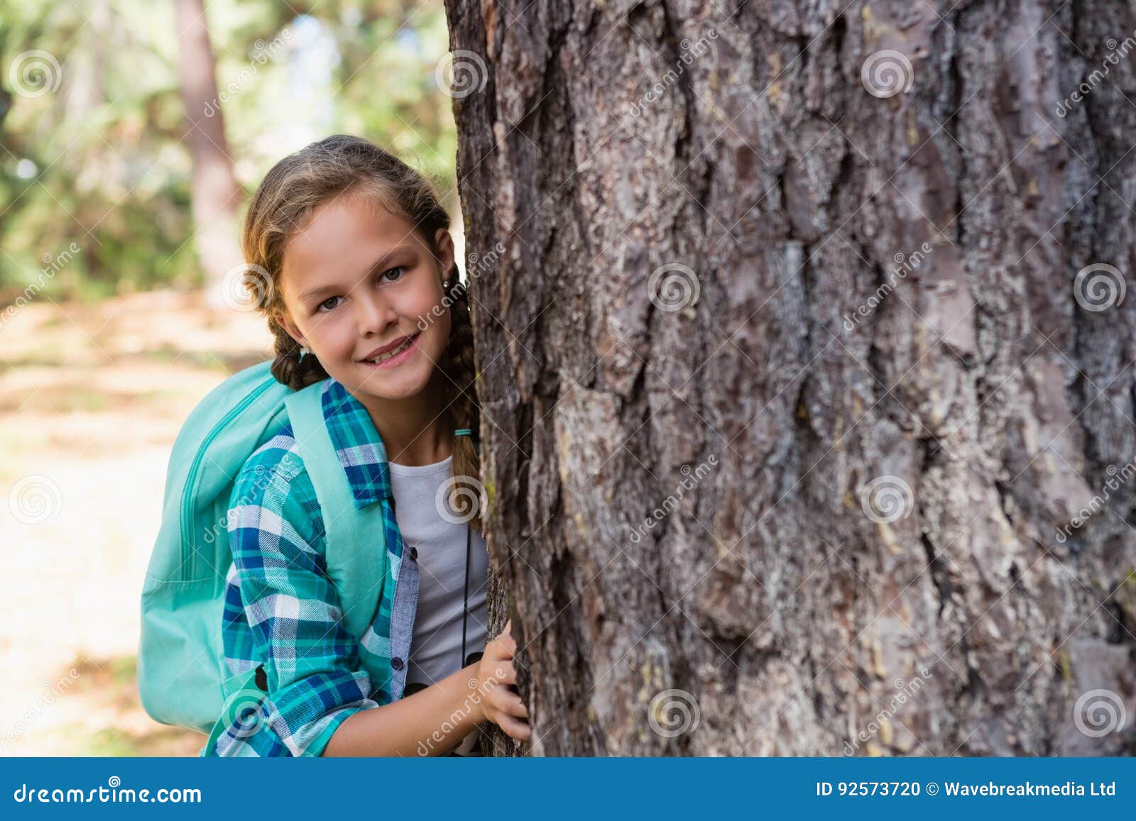 Smiling Girl Hiding Behind the Tree Stock Photo - Image of female ... Smiling Girl Hiding Behind the Tree Stock Photo - Image of female ...