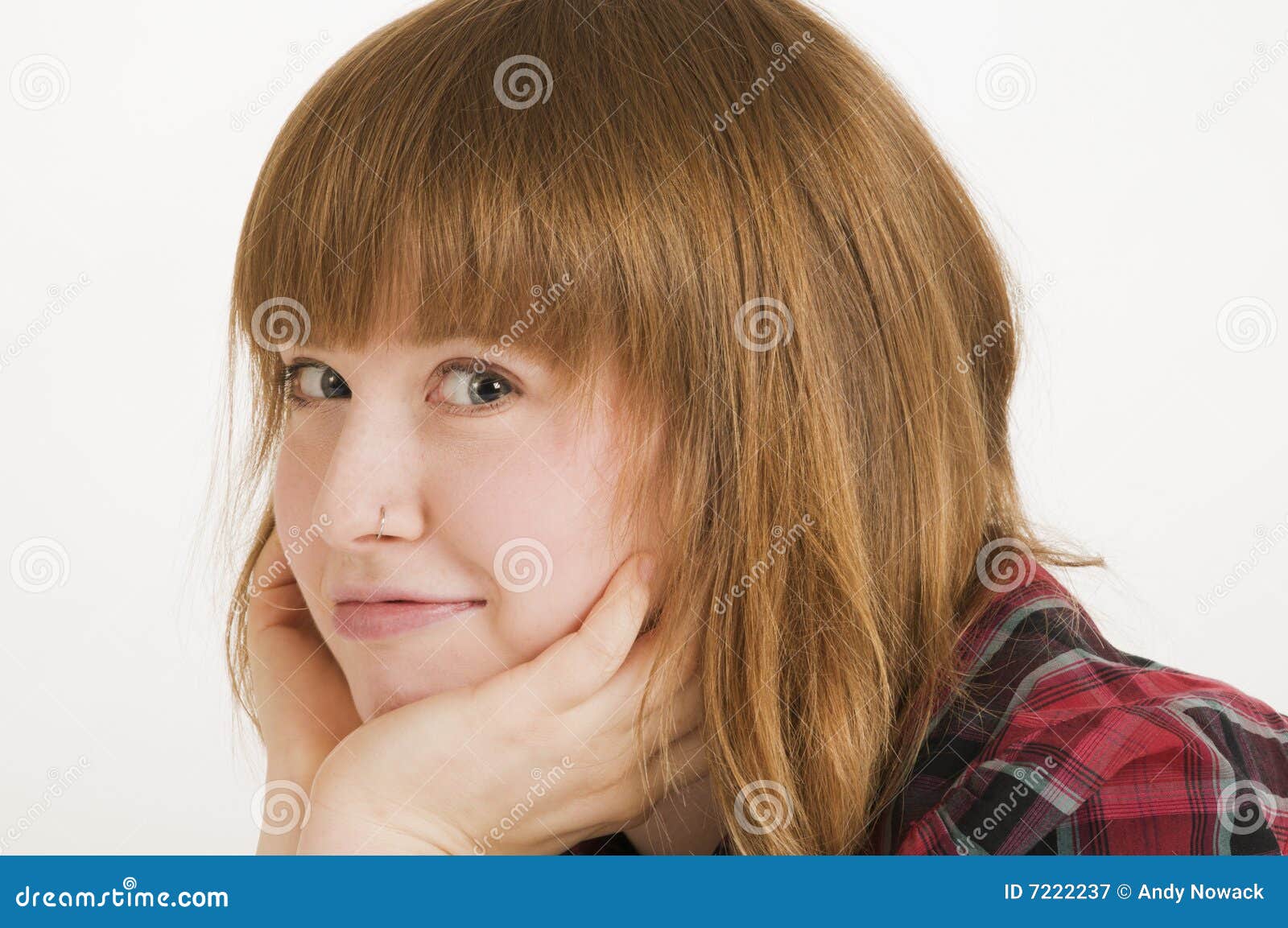 Smiling girl lateral stock image. Image of girl, people - 7222237