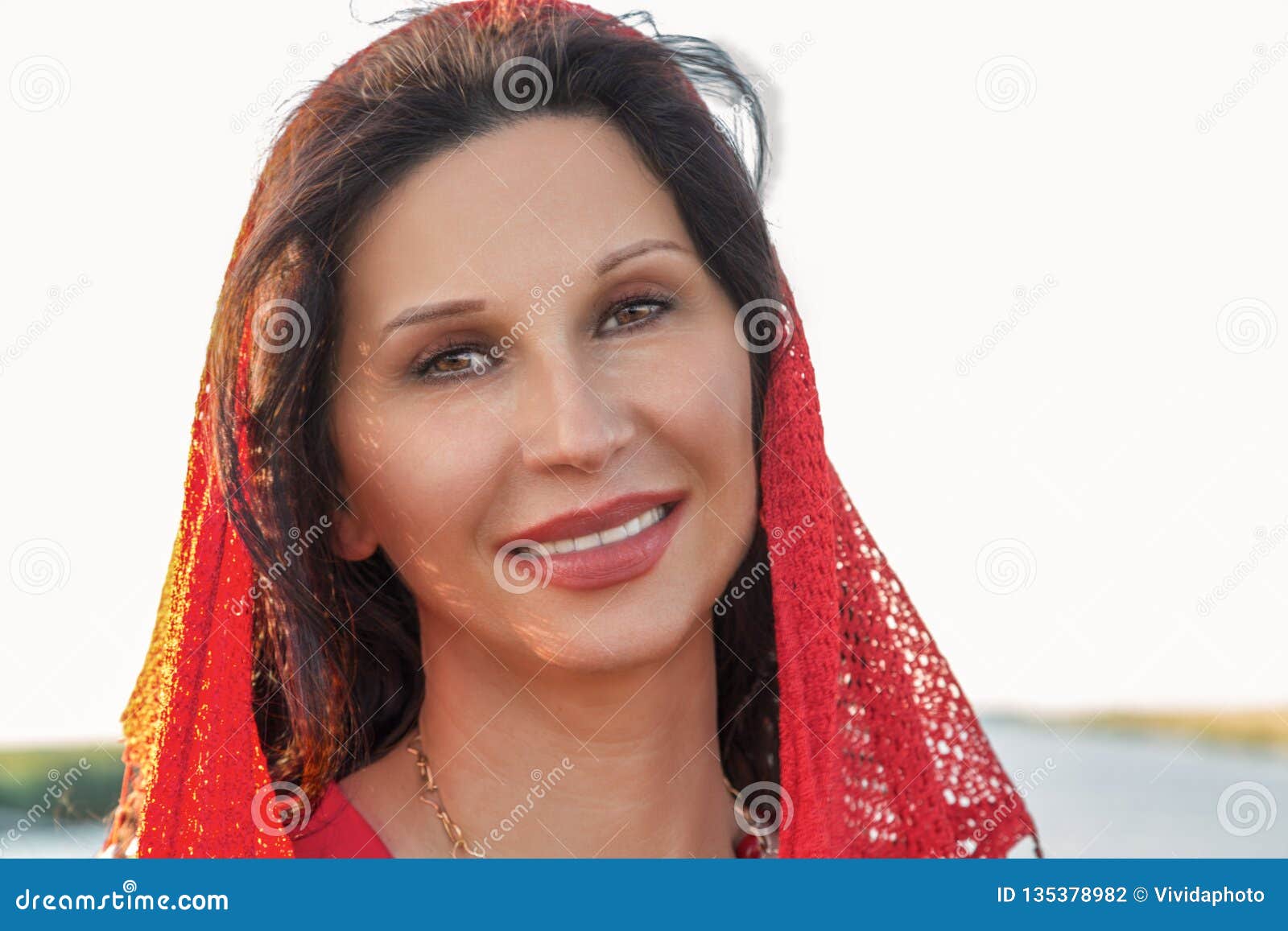 Smiling Girl with Middle Eastern Features Stock Photo - Image of ...
