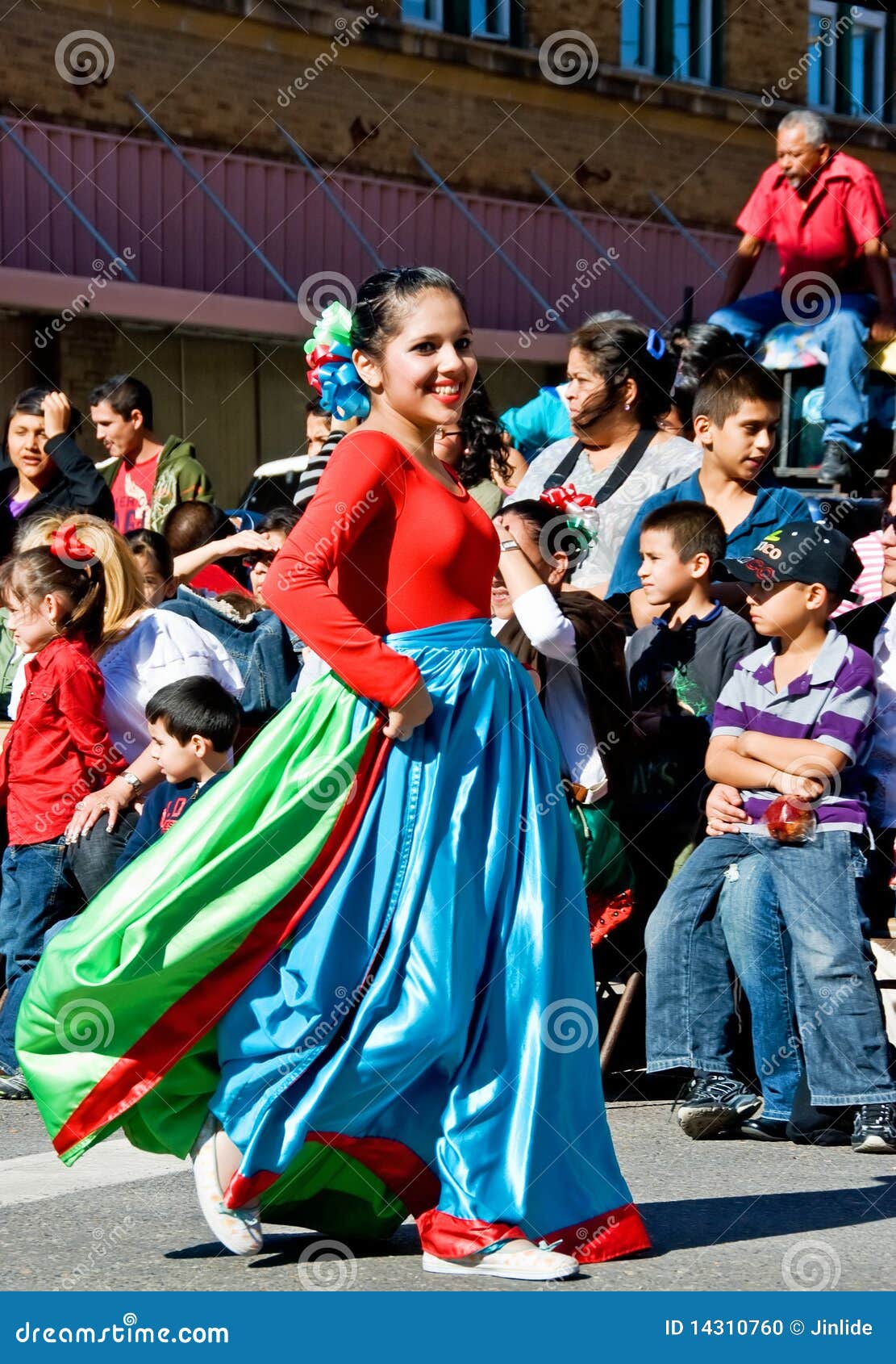 Smiling girl in parade editorial image. Image of color - 14310760
