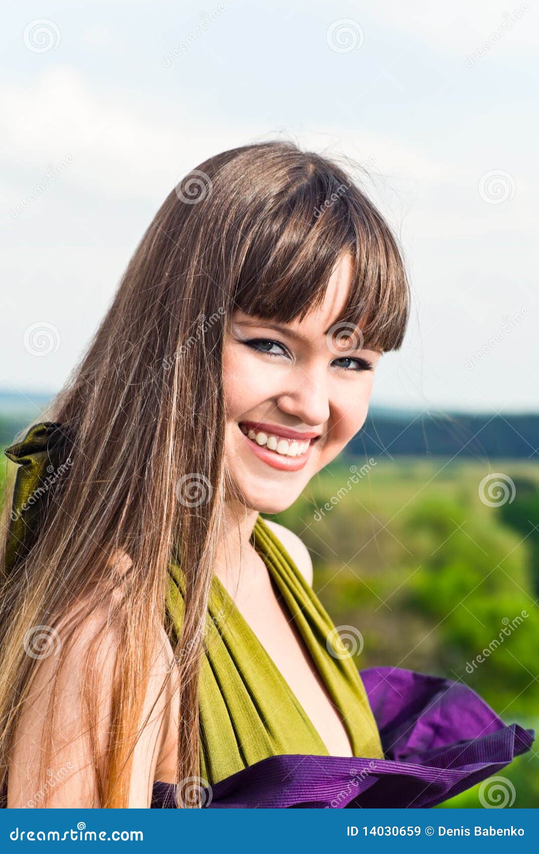Smiling girl portrait stock image. Image of cheerful - 14030659