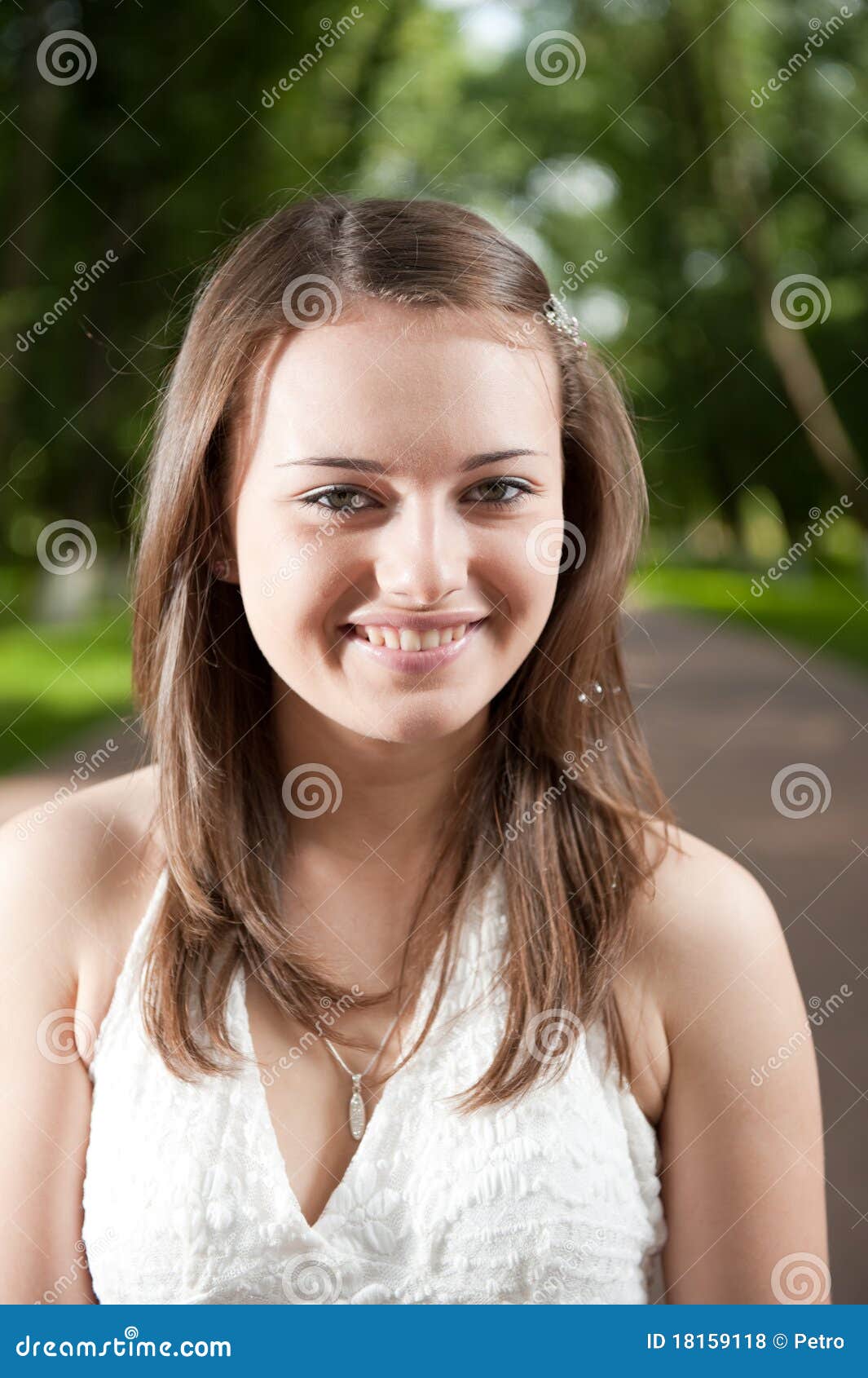 Smiling girl portrait stock photo. Image of beautiful - 18159118