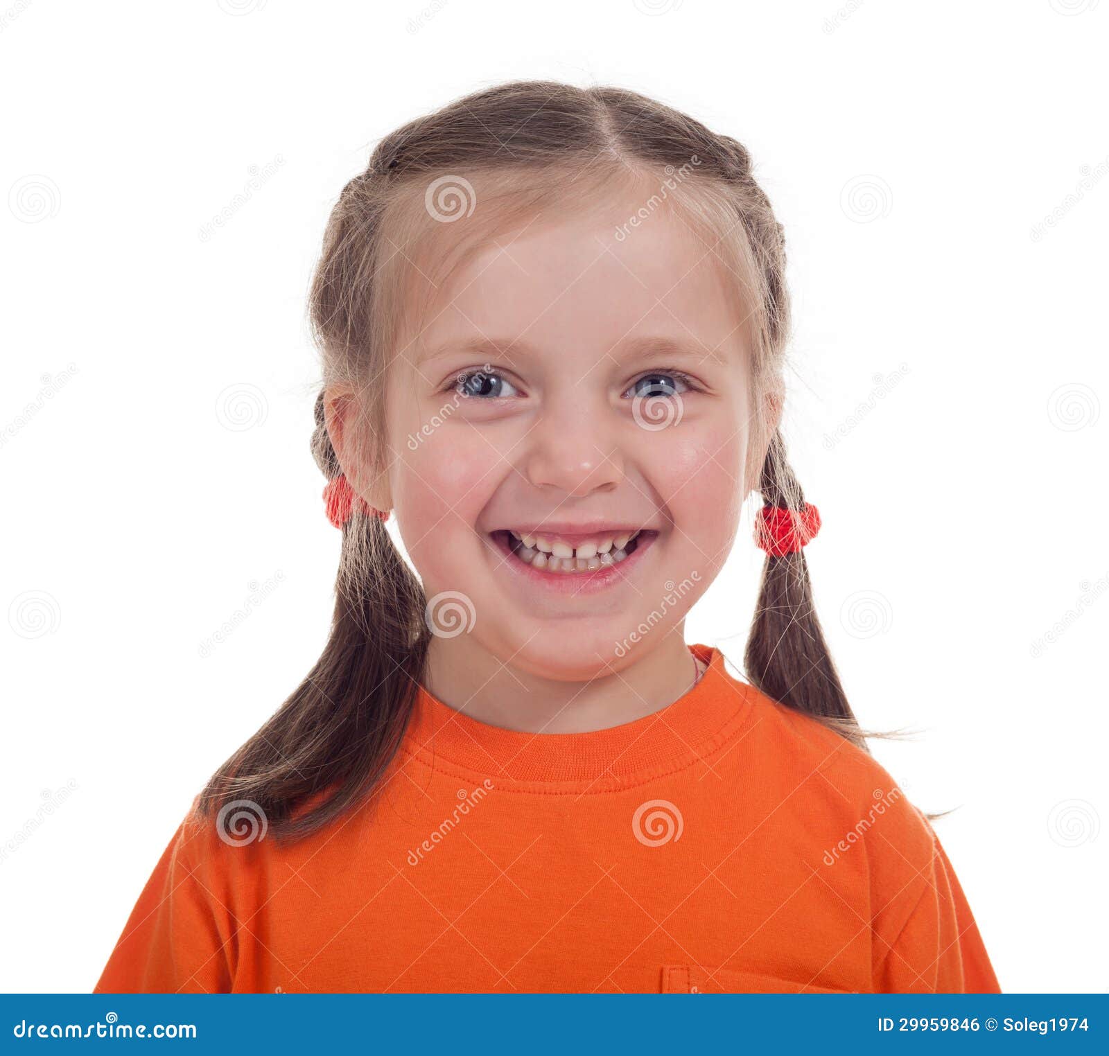 Smiling girl portrait stock photo. Image of portrait - 29959846