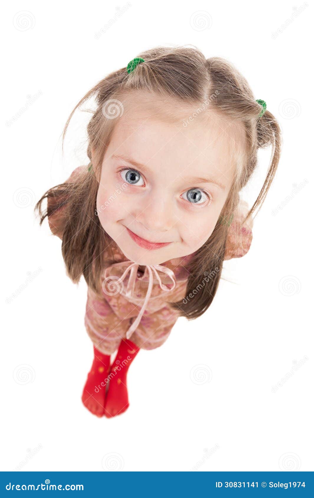 Smiling Girl Portrait Wide Angle Stock Image - Image of brown, healthy ...