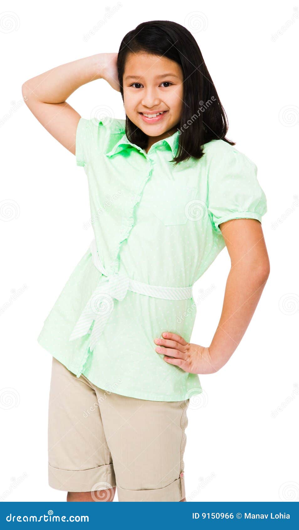 Smiling girl posing stock photo. Image of cheerful, asian - 9150966