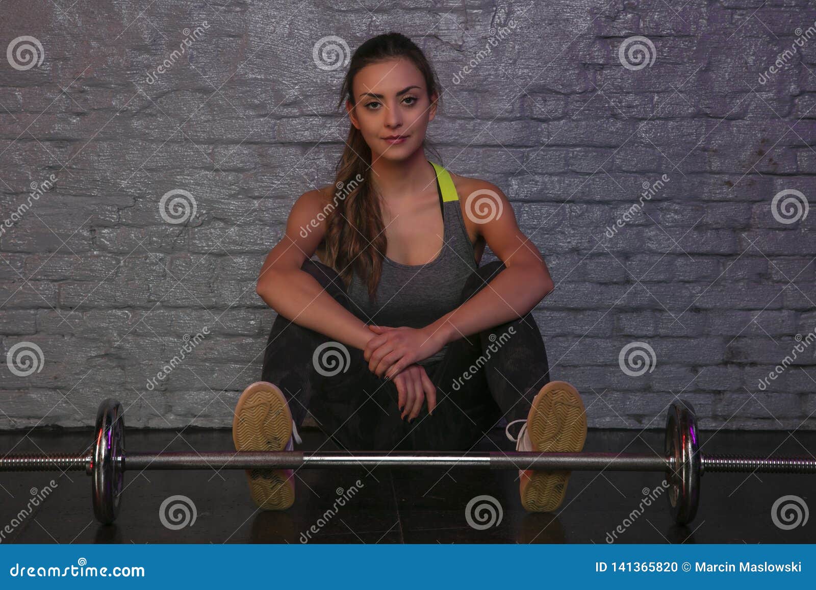 Smiling Girl is Resting at the Gym Stock Photo - Image of model, active ...