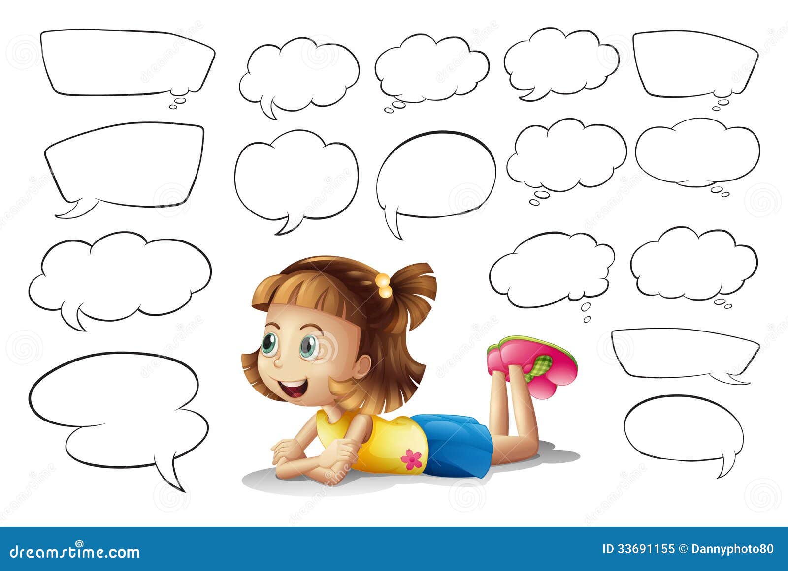 Speech Bubbles Announced By Megaphone,flat Vector Illustration ...