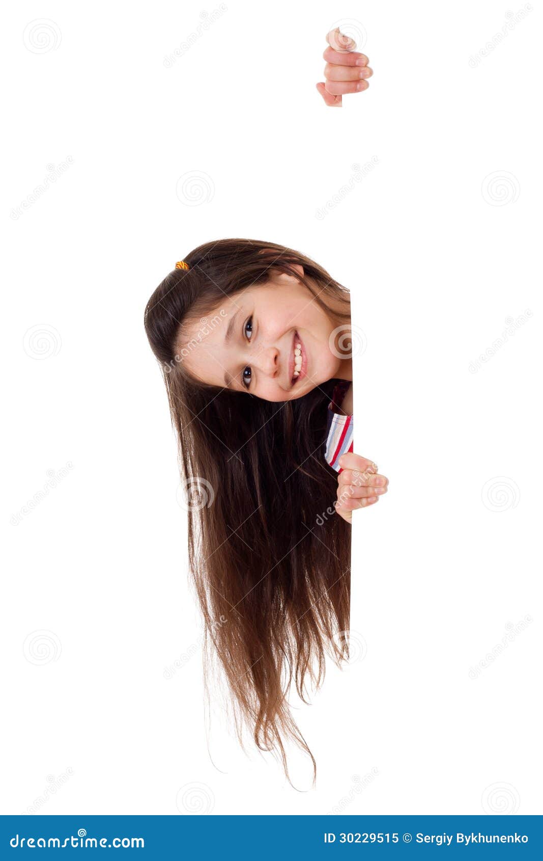 Girl Standing with Empty Blank Stock Image - Image of blank, paper ...