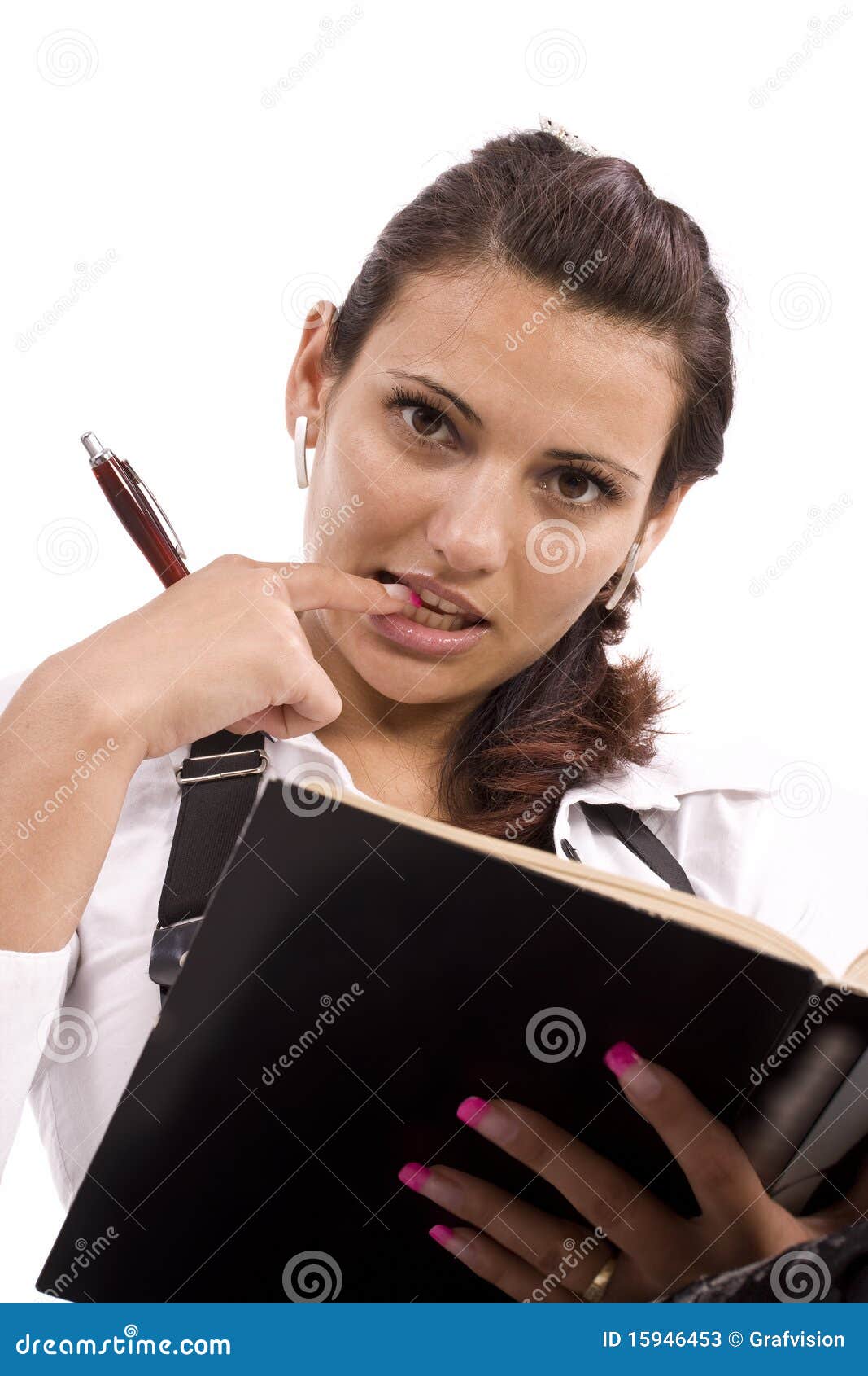 Smiling girl-student stock image. Image of face, complexion - 15946453