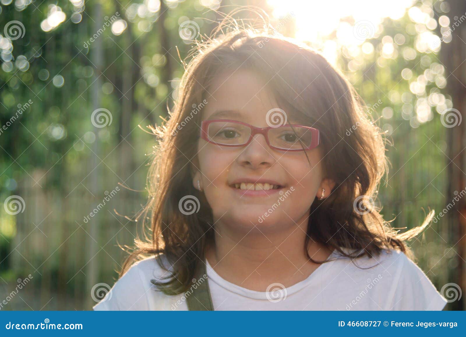 Smiling girl in sunlight stock image. Image of lovely - 46608727