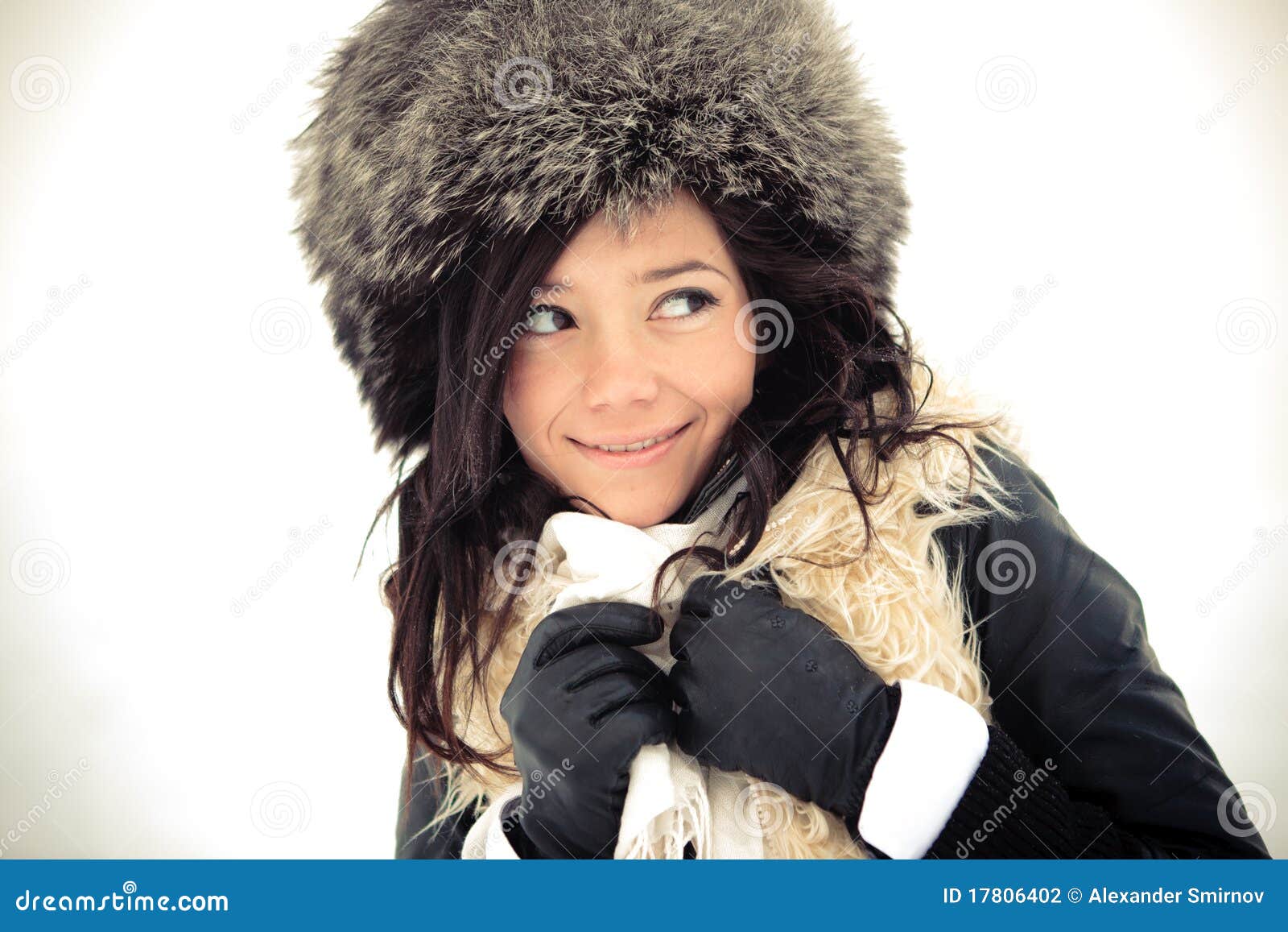 Smiling girl in winter hat stock photo. Image of ethnicity - 17806402