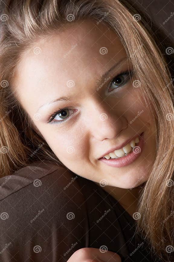 Smiling glance :-) stock photo. Image of caucasian, feminine - 1465228