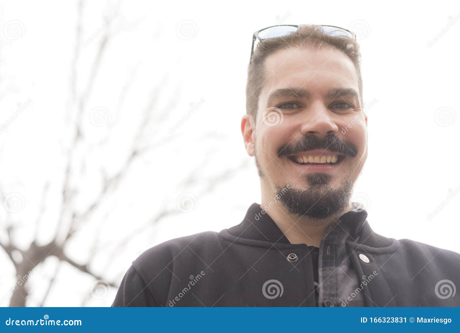 Smiling Goatee Man Portrait Smiling at Camera Stock Image - Image of ...