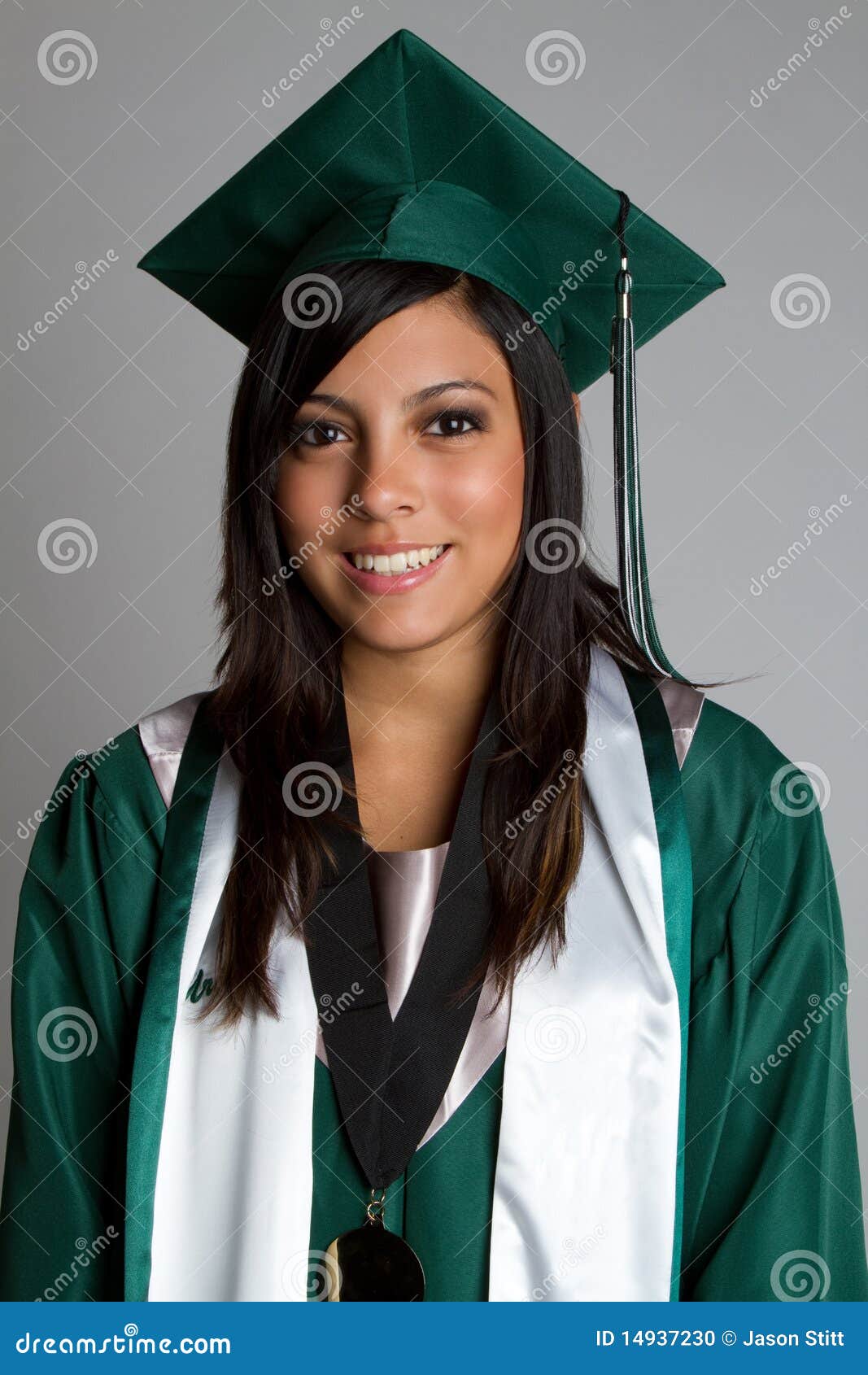 Smiling Graduting Girl stock photo. Image of high, cheerful - 14937230