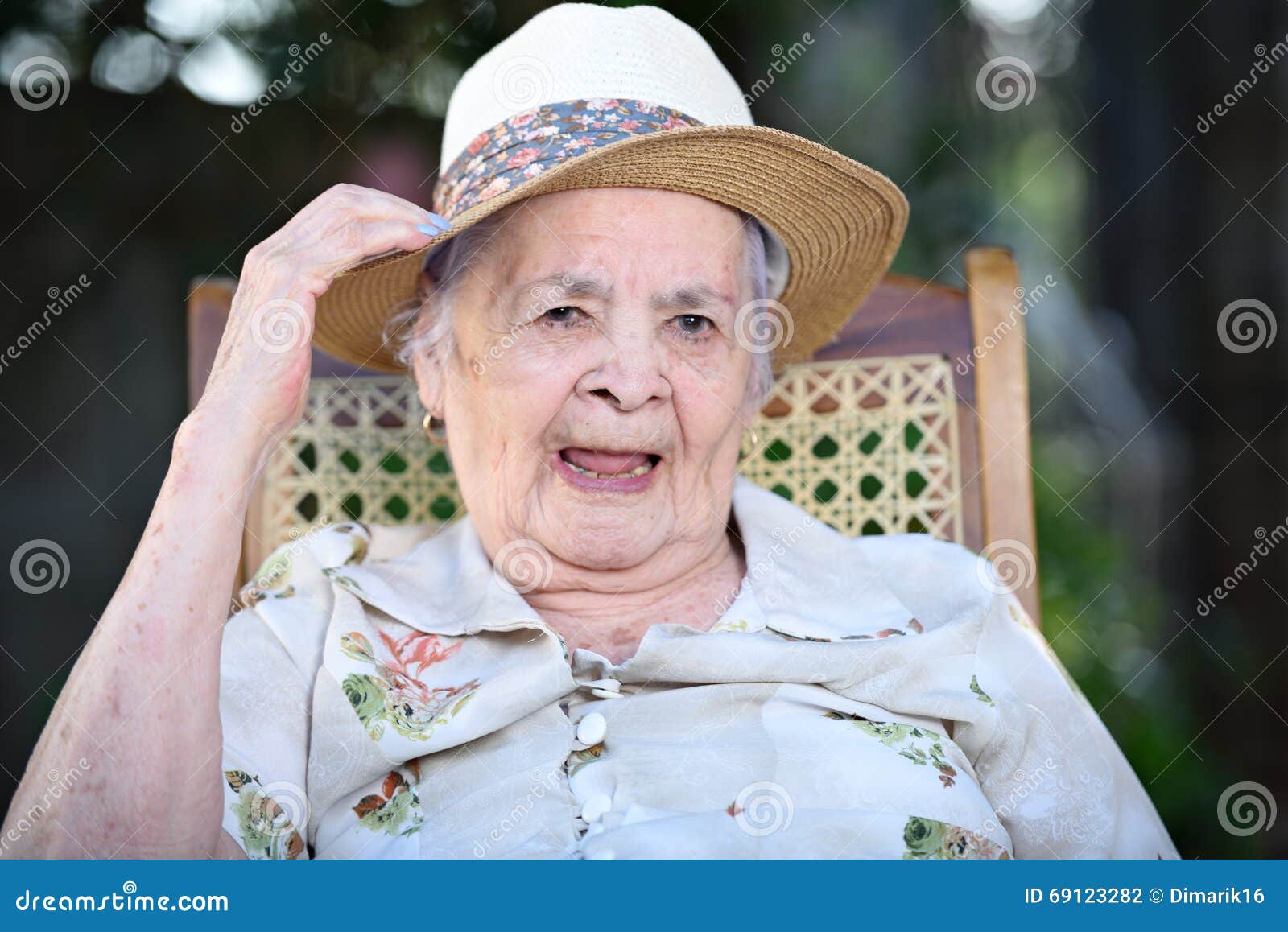 Smiling grandma stock photo. Image of green, retired - 69123282