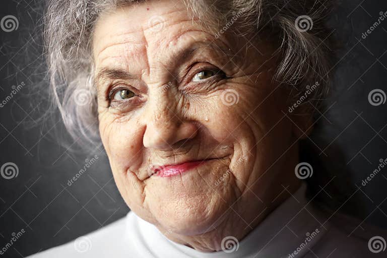 Smiling granny face stock image. Image of person, face - 79494451