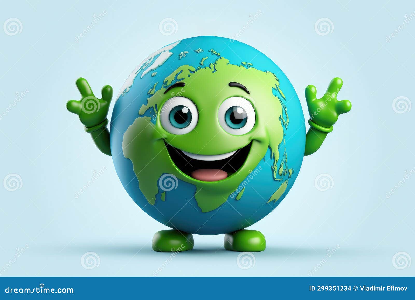 Smiling Green and Blue Globe Stock Photo - Image of world, global ...