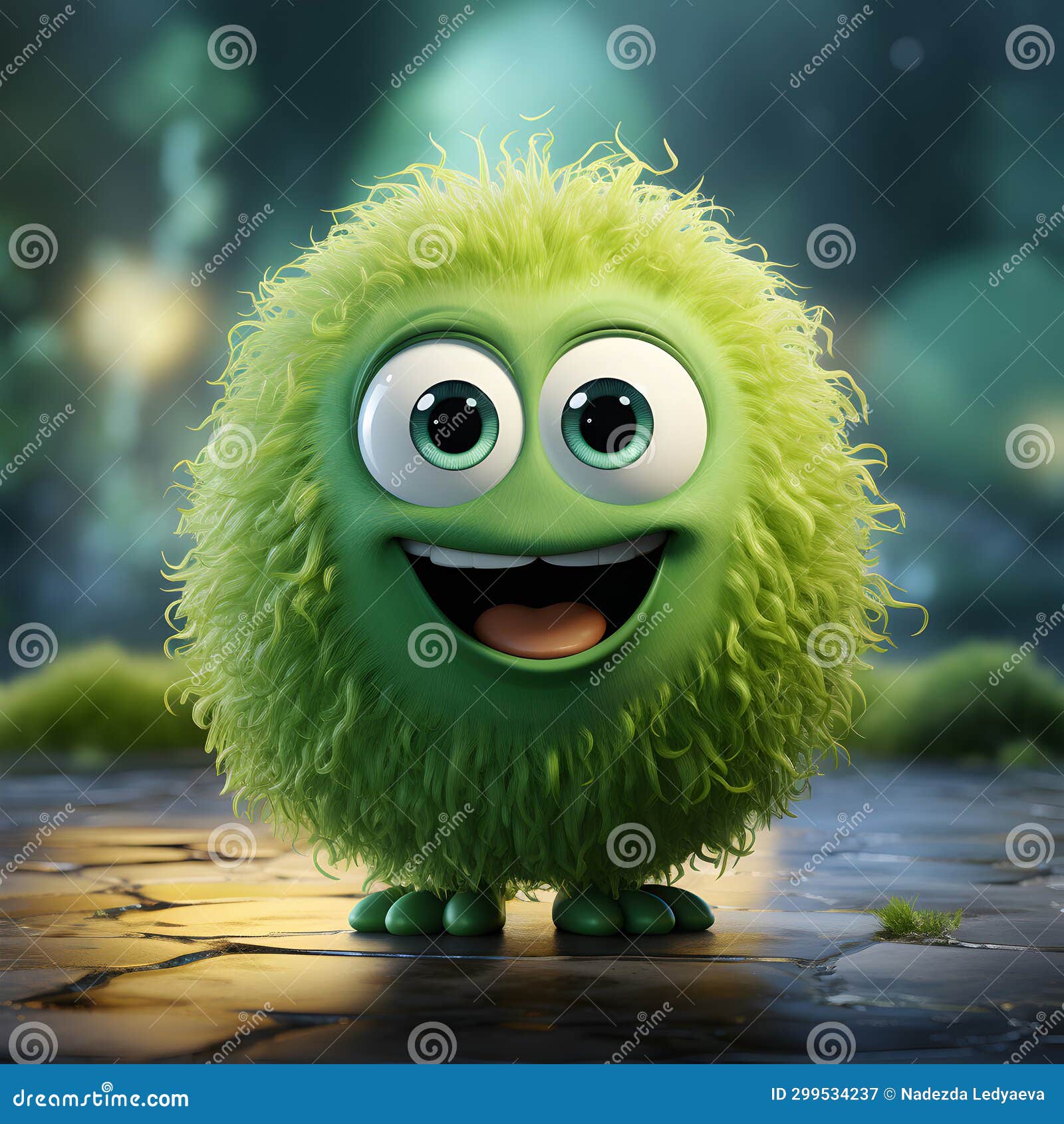 Smiling Green Smiley Face with Happy Eyes. Stock Illustration ...