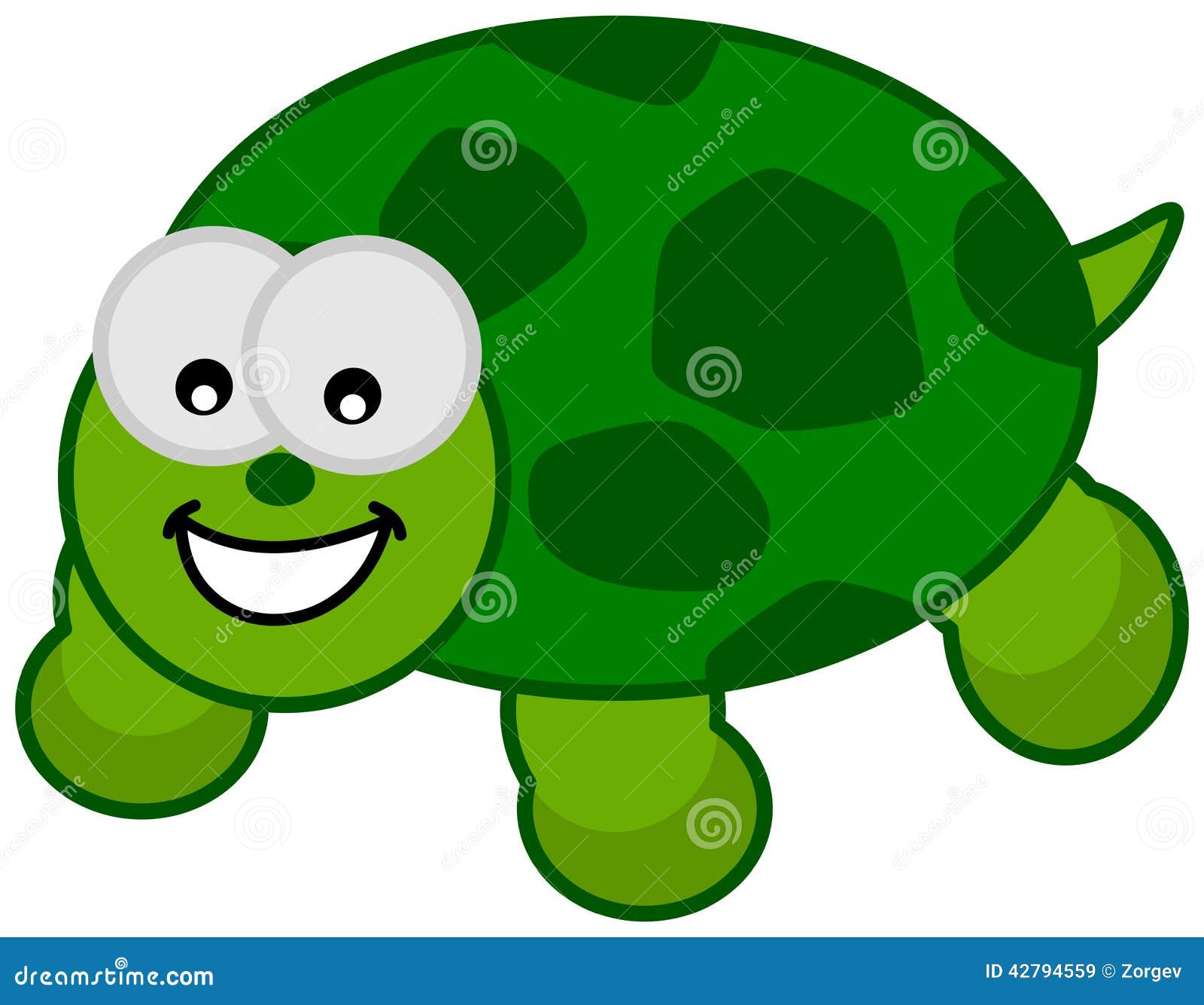 A smiling green turtle stock illustration. Illustration of happiness ...