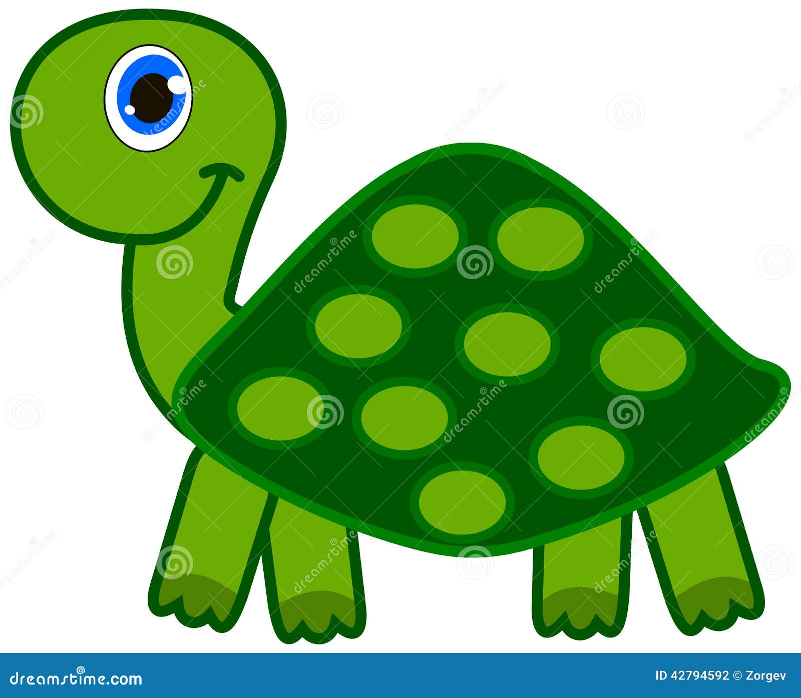 A smiling green turtle stock illustration. Illustration of cute - 42794592