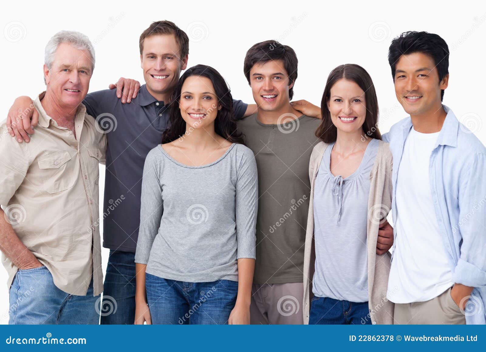 Smiling group of friends stock photo. Image of background - 22862378