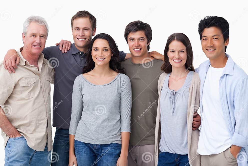 Smiling group of friends stock photo. Image of background - 22862378