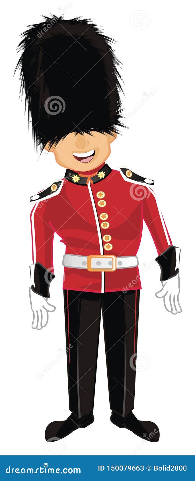 Smiling Guardsman Stand Stock Image | CartoonDealer.com #150079663