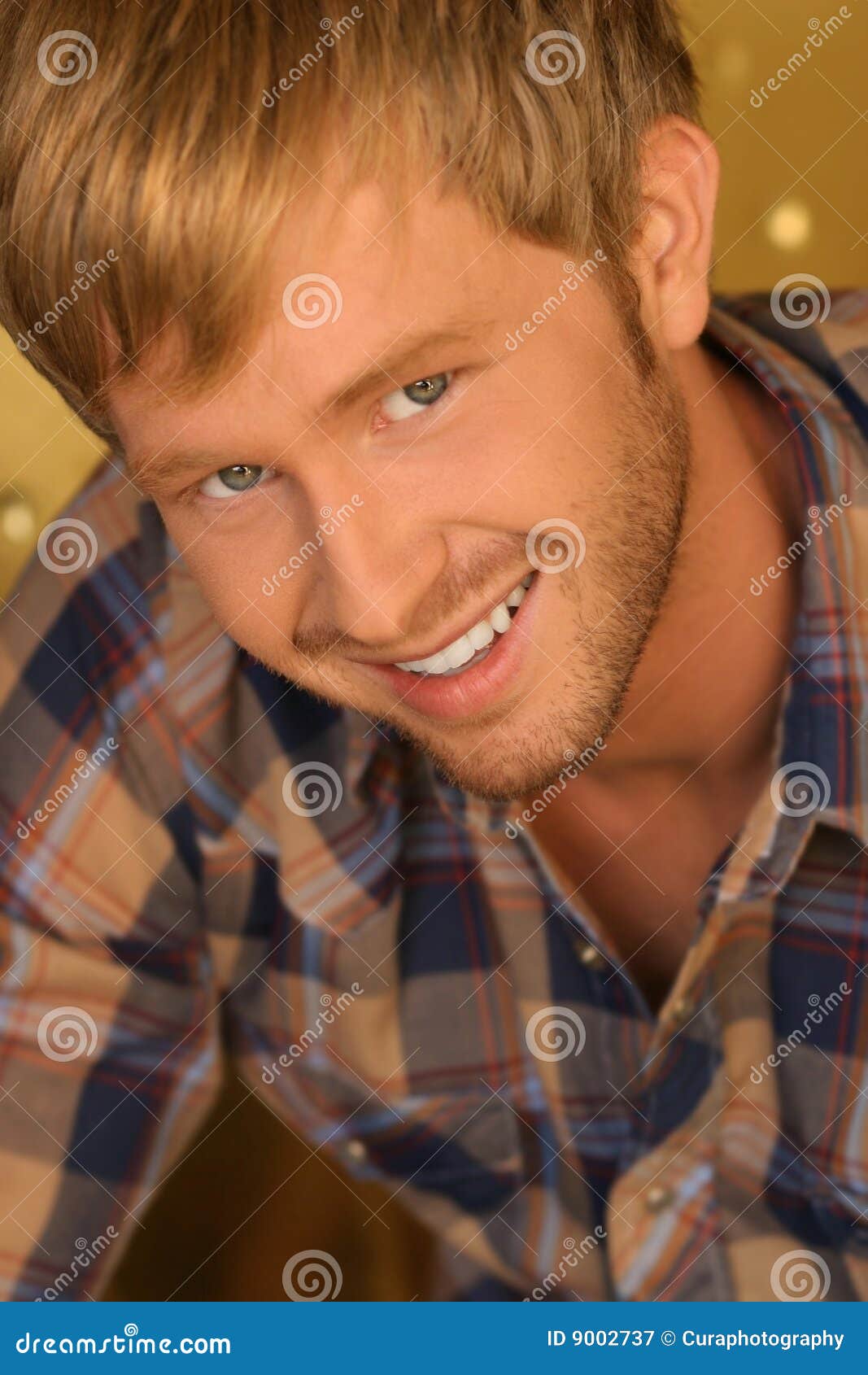 Smiling guy stock image. Image of close, male, customer - 9002737