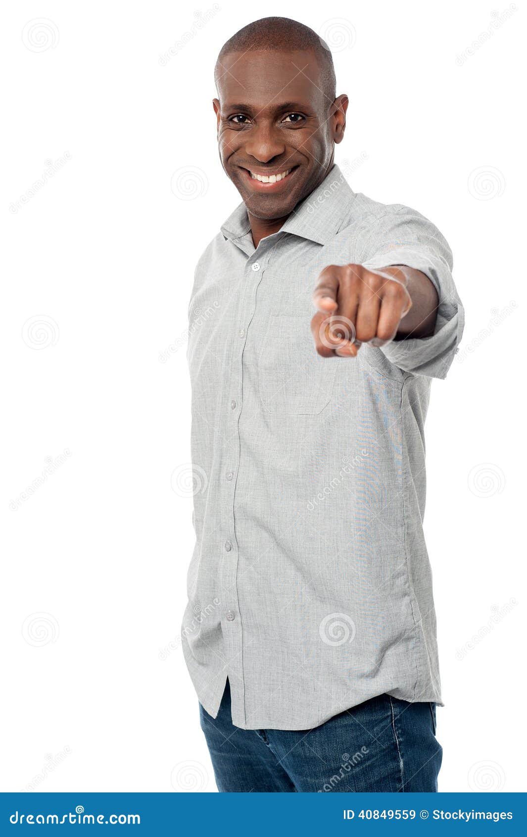 Smiling Guy Pointing You Out Stock Image - Image of fashion, finger ...