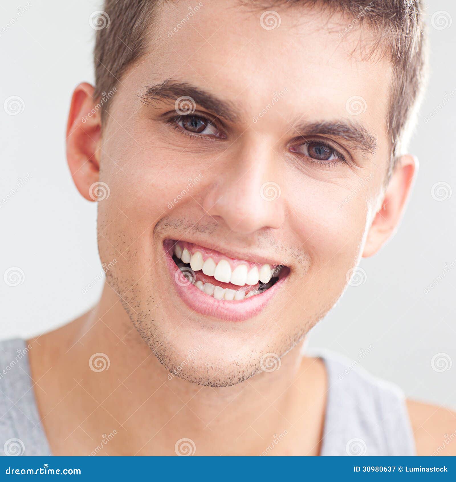 Smiling Guy stock image. Image of view, shot, hair, posing - 30980637