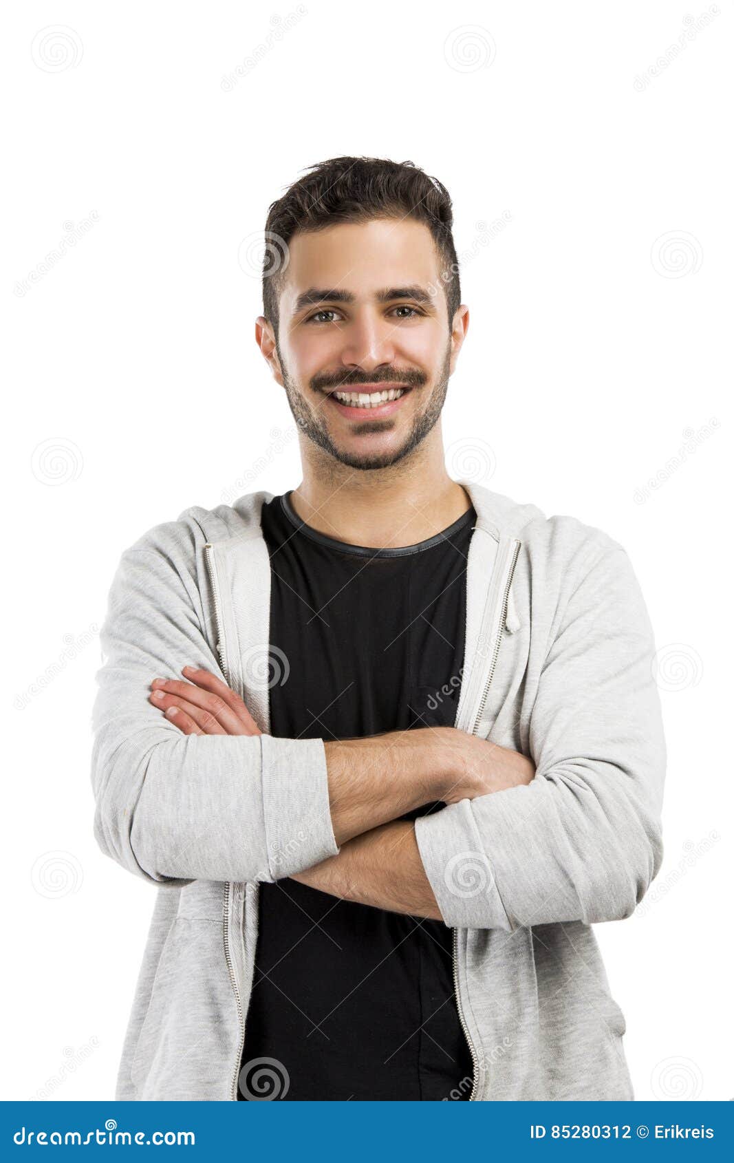 Smiling guy posing stock photo. Image of latin, casual - 85280312