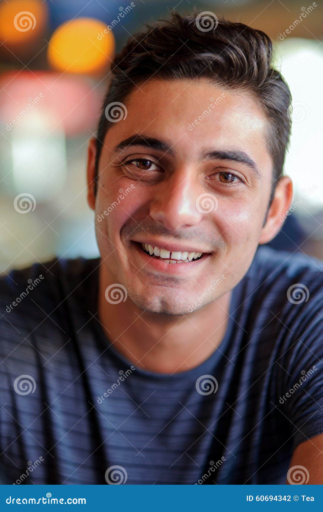 Handsome Brunet Groom Is Softly Kissing The Attractive Bride In The ...