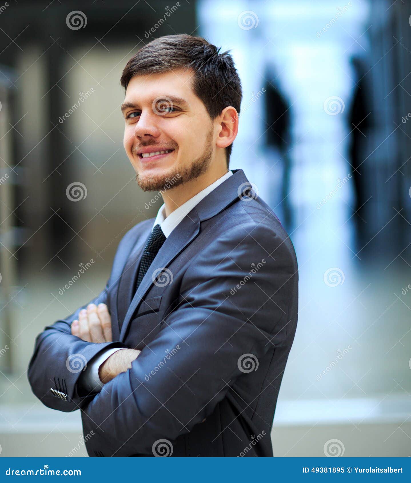 Smiling Handsome Businessman Stock Image - Image of elegant, modern ...