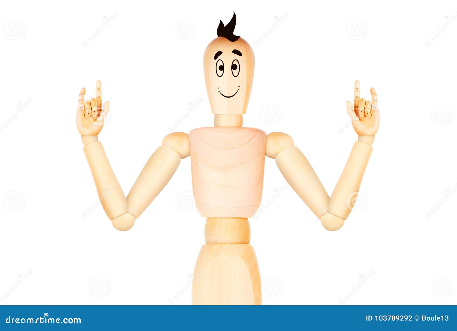 Smiling Happy Character Rocking with Hands in Rocker Pose Stock ...