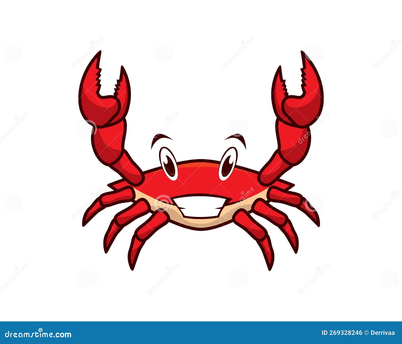 Smiling and Happy Crab Illustration Stock Vector - Illustration of ... Smiling and Happy Crab Illustration Stock Vector - Illustration of ...